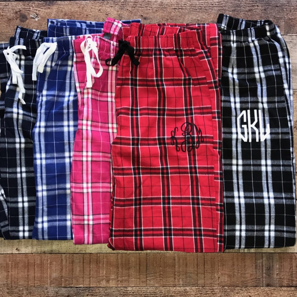 Monogrammed Embroidered Pajama Pants – Superior Stickers